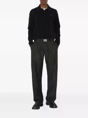 Burberry Long-sleeve Cashmere Blend Polo Shirt