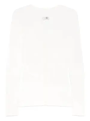 MAISON MARGIELA Elbow-patches Cardigan - White