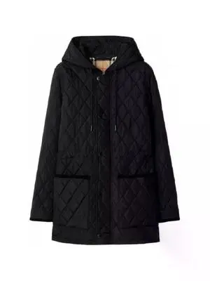 Burberry Quilted Hooded Jacket - Black