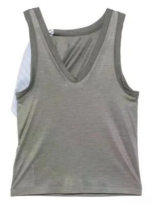 Toga Tank Top With Scarf Detail - Grey