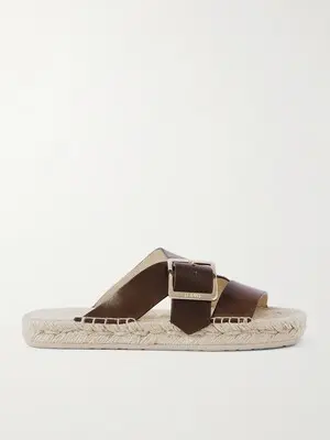 Loewe Paula's Ibiza Leather Platform Sandals - Brown