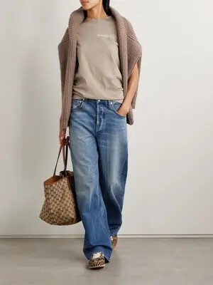 SPORTY & RICH Printed Cotton-jersey T-shirt