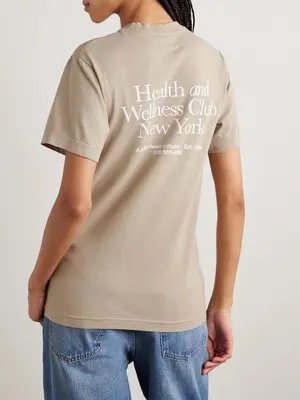 SPORTY & RICH Printed Cotton-jersey T-shirt