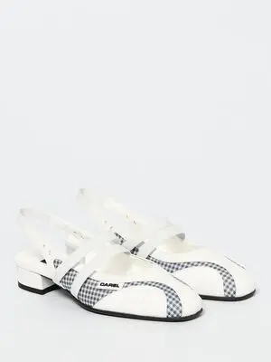 CAREL Slingback Pumps With Checked Detailing