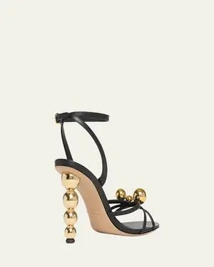 FERRAGAMO Karina Strappy Spheres Ankle-strap Sandals