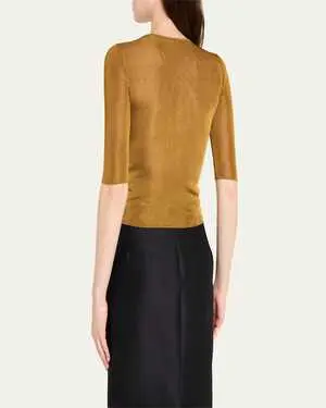 Saint Laurent Knit Top With Logo Detail