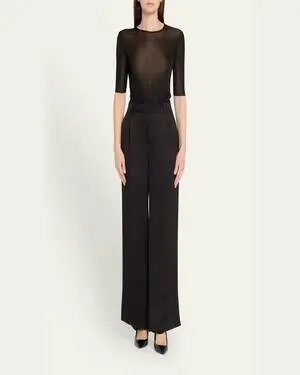 Saint Laurent Knit Top With Logo Detail