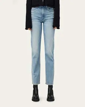 Rag & Bone Harlow Mid-rise Ankle Straight Jeans - Lou