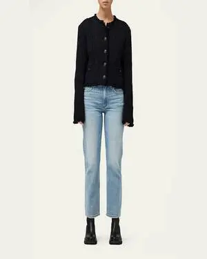 Rag & Bone Harlow Mid-rise Ankle Straight Jeans - Lou