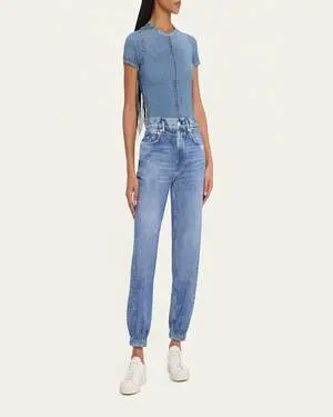 Rag & Bone Miramar Jersey Baby Tee - Cosmos