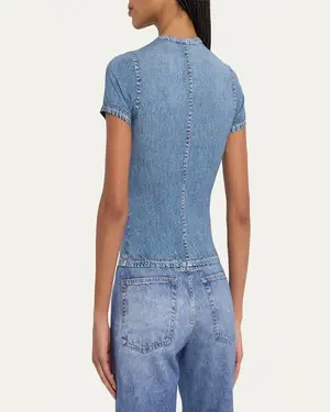Rag & Bone Miramar Jersey Baby Tee - Cosmos