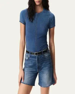 Rag & Bone Miramar Jersey Baby Tee - Cosmos