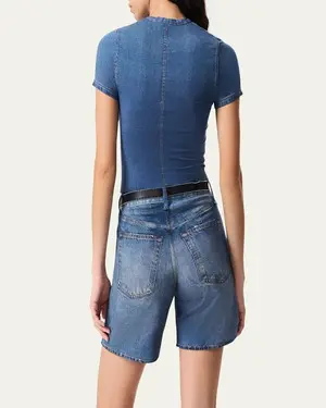 Rag & Bone Miramar Jersey Baby Tee - Cosmos