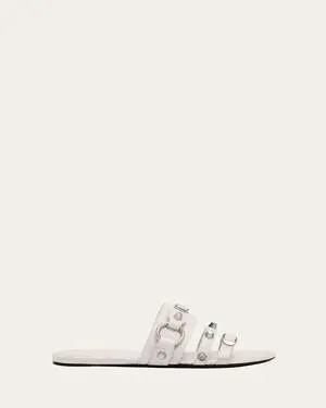 Balenciaga City Leather Triple-band Slide Sandals