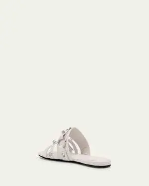 Balenciaga City Leather Triple-band Slide Sandals