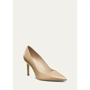 STUART WEITZMAN Patent Leather Stiletto Pumps - Beige