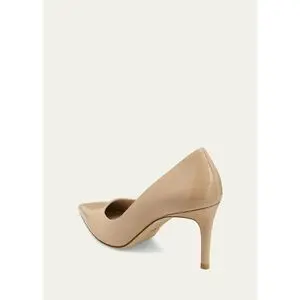 STUART WEITZMAN Patent Leather Stiletto Pumps - Beige