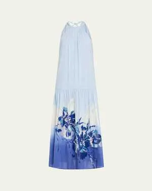 Kobi Halperin Daelia Floral Halter Maxi Dress