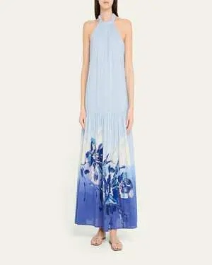 Kobi Halperin Daelia Floral Halter Maxi Dress