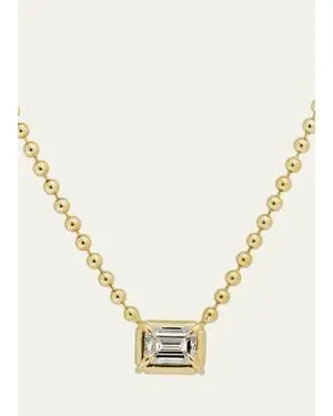 DARA KAYE Solar Drop Solitaire Necklace - Emerald