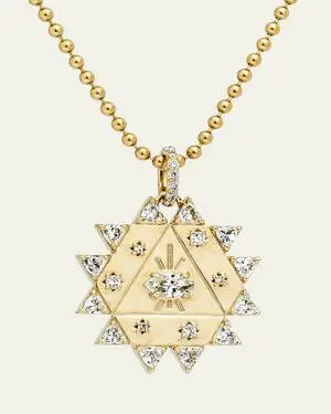 DARA KAYE Alchemy Mega Sun Transformation Pendant Necklace - Gold