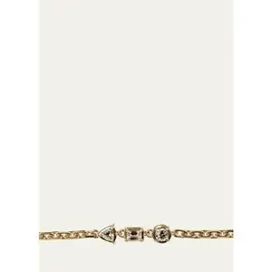 DARA KAYE Architectura Triple-stone Solitaire Chain Bracelet