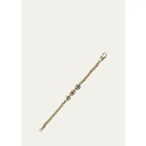 DARA KAYE Architectura Triple-stone Solitaire Chain Bracelet