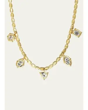 DARA KAYE Cosmic Confetti Charm Necklace - Yellow