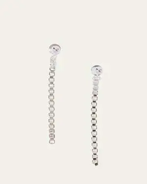 PEARL OCTOPUSS.Y Chain Dangle Earrings - Silver