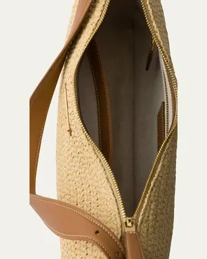 Prada Zip Crochet Shoulder Bag
