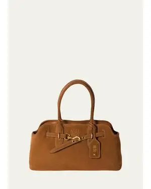 Miu Miu Aventure Suede Shoulder Bag