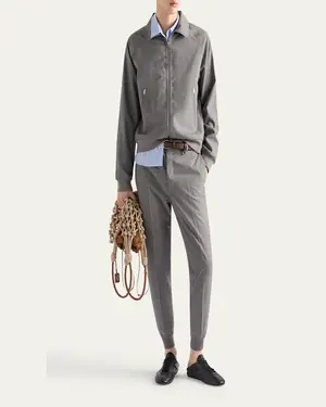 Prada Riga Cotton Stripe Sport Shirt