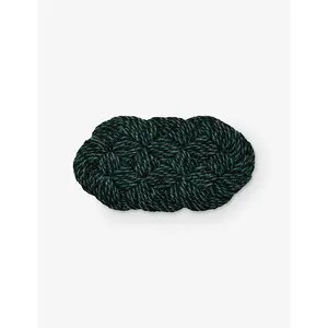 HAY Striped Coco Door Mat - Green And Black