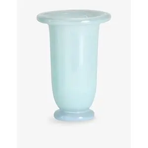 HAY Empire Medium Glass Vase 21cm - Ice Blue And Light Blue