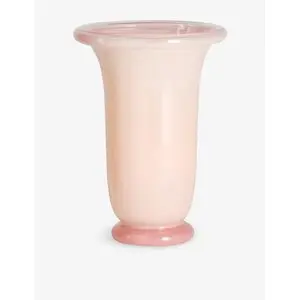HAY Empire Medium Glass Vase 21cm - Light Pink And Pink