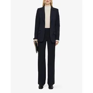 JOSEPH Tailoring Soft-flare Stretch-wool Trousers