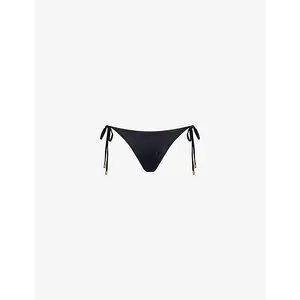 AWAY THAT DAY Catania Lace-up Bikini Bottom - Black