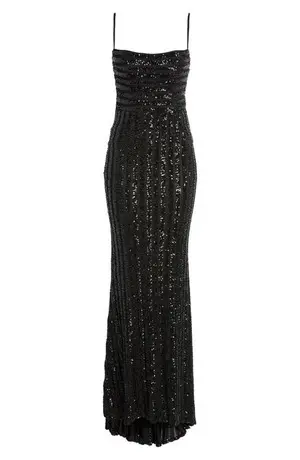 La Femme Modern Sequin Gown