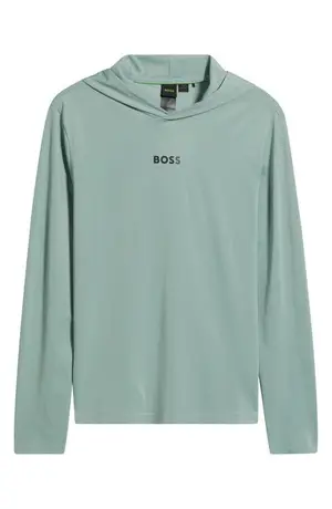 BOSS Logo Hoodie - Open Green