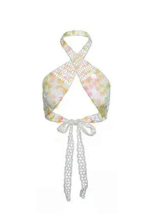 SPARKL Siren Cross Top White