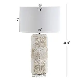 JONATHAN Y Rosette 28.5" Seashell/resin/crystal Led Table Lamp
