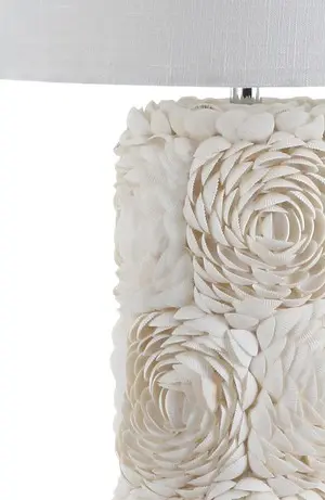 JONATHAN Y Rosette 28.5" Seashell/resin/crystal Led Table Lamp