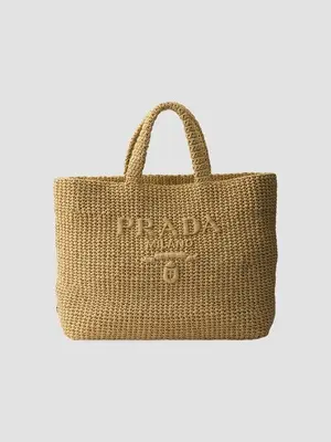 Prada Crochet Tote Bag - Beige Khaki