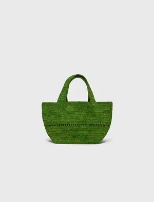 Maje Raffia Mini Shopper