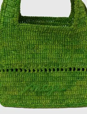 Maje Raffia Mini Shopper