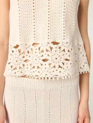Maje Crochet Vest Top