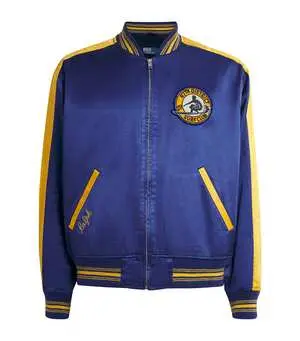 Ralph Lauren Cotton-blend Varsity Bomber Jacket - Blue