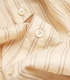 SUNFLOWER Cotton-blend Stripe Stable Shirt - Ivory