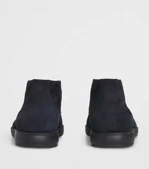 Brioni Journey Suede Ankle Boots - Blue