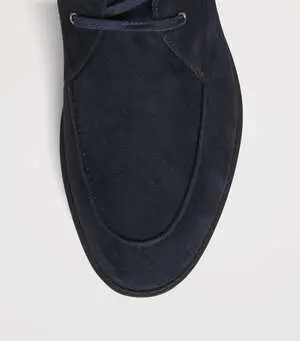 Brioni Journey Suede Ankle Boots - Blue
